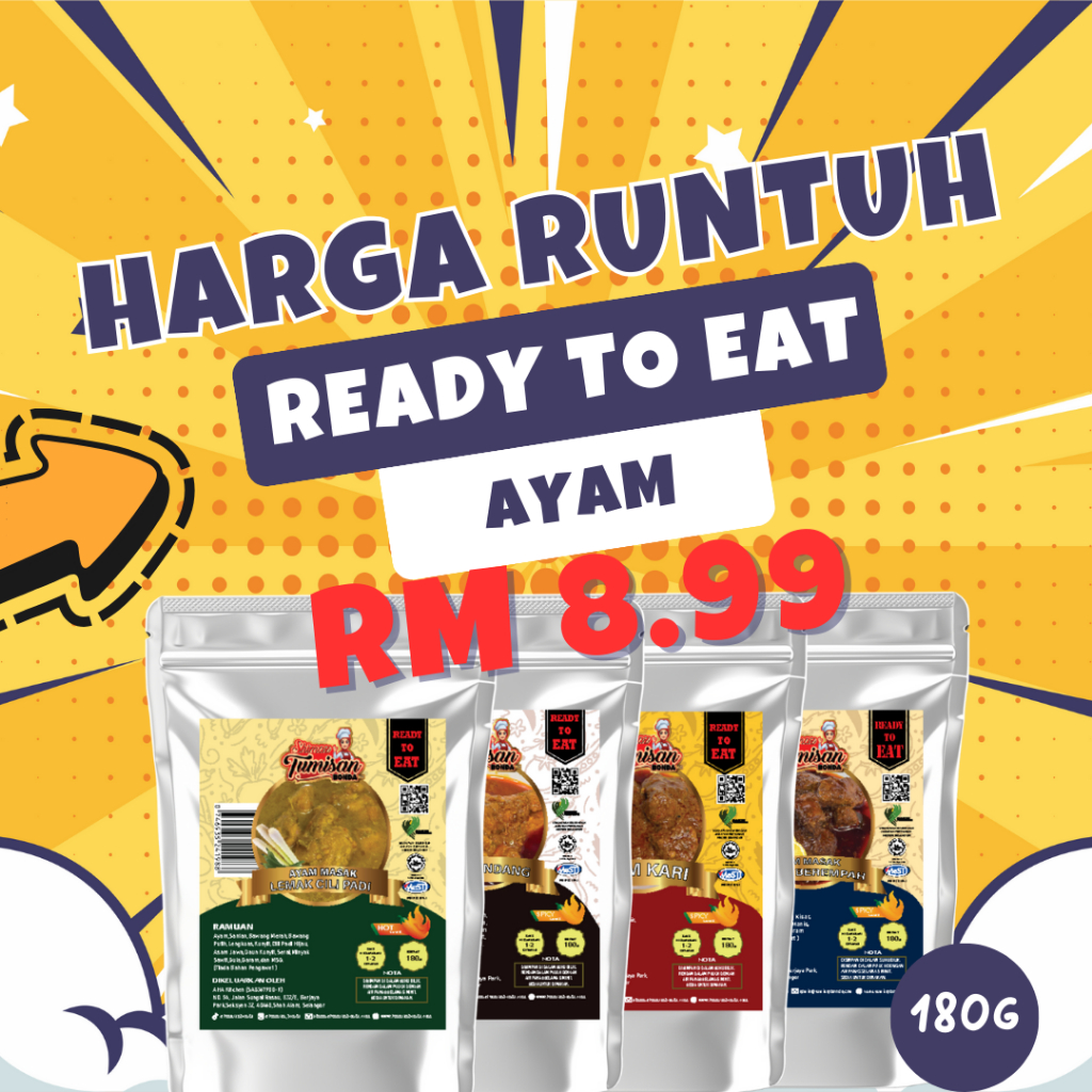 RTE To Eat and Sambal SHIMAZ TUMISAN BONDA. Jerky, smoked meat, chicken ...