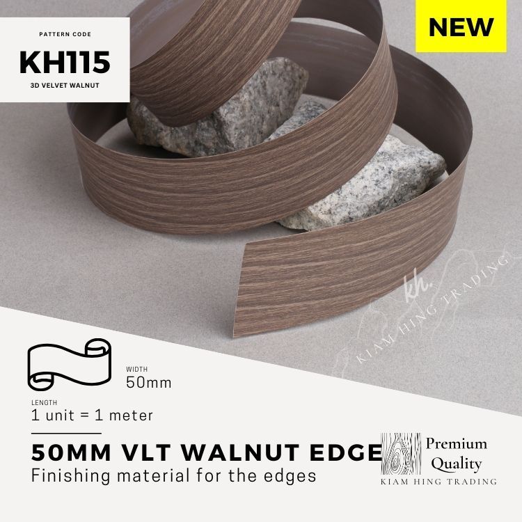 50mm Velvet Walnut 3D PVC Edging | Edge for 3D PVC KH115 | edge banding ...