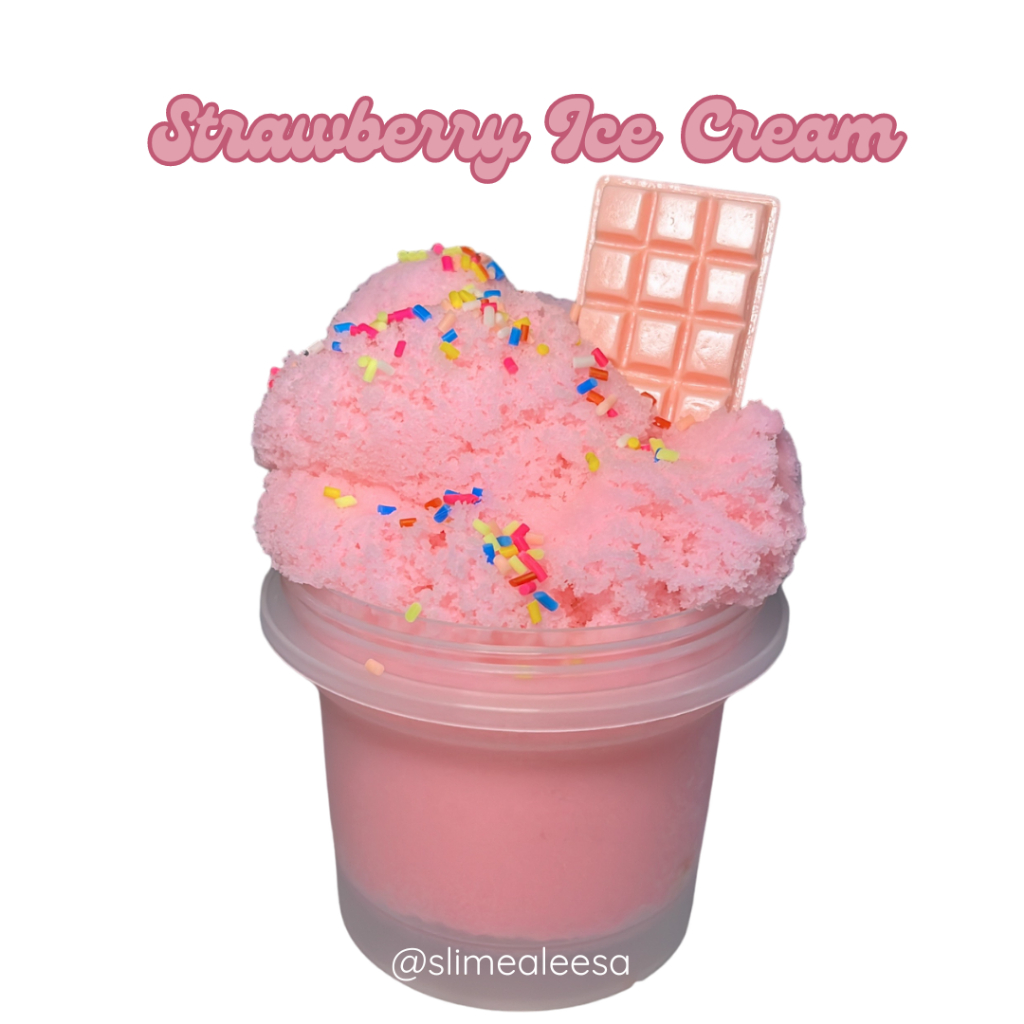 Strawberry Ice Cream Slime (cloud slime) | Shopee Singapore