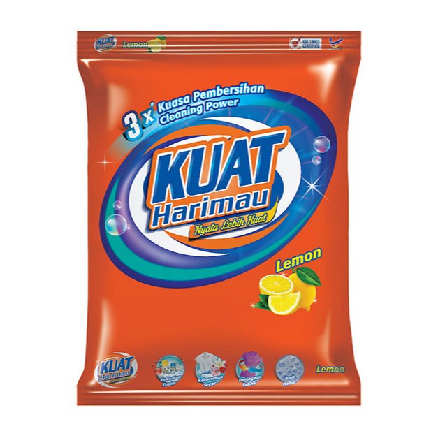 KUAT Harimau Detergent Powder Lemon/ Pencuci Pakaian 450g | Shopee ...