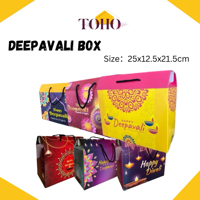 New Design 2025 Deepavali Diwali Box Happy Deepavali Box With String ...
