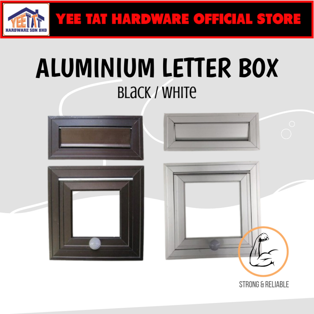 ALUMINUM LETTER BOX BLACK / SILVER (9"/7") | Shopee Singapore