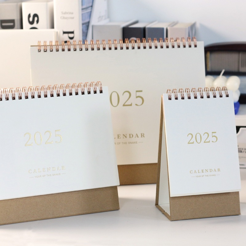 2025 Calendar Desktop Calendar Simple Planner Desk Booklet Korean ...