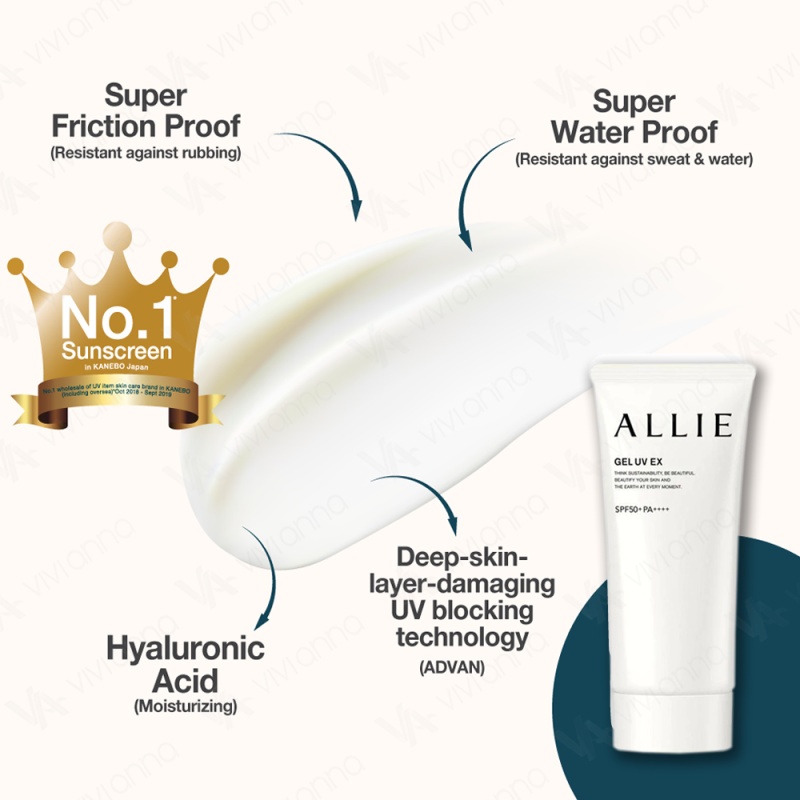 Allie Sunscreen UV 60g/90g, Allie Extra UV Gel SPF50+, Allie Gel Uv EX,Japan Kanebo UV Facial ...