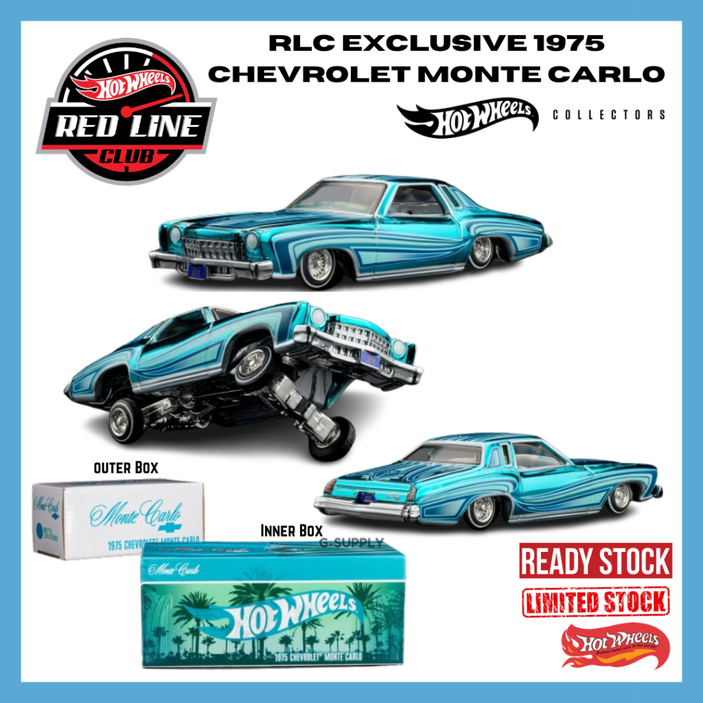 HOT WHEELS RLC Exclusive 1975 Chevrolet Monte Carlo Red Line Club ...