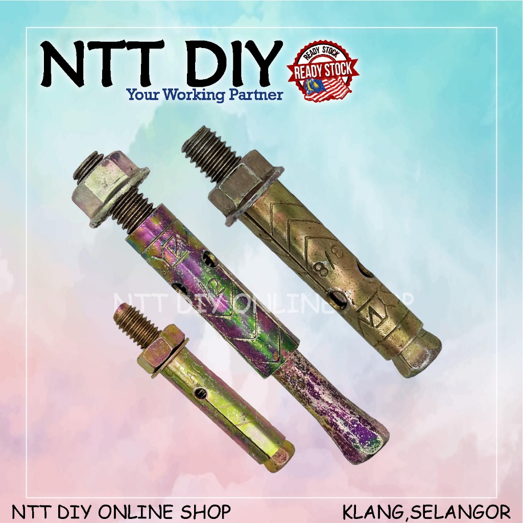 NTT DIY Sleeve PJ Anchor Wall Expansion Bolt Iron Plug Wall Plug/Wall ...