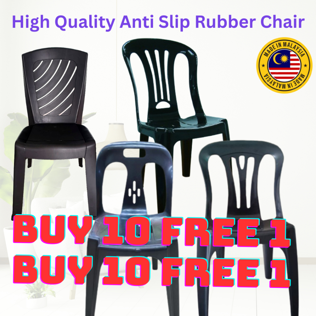 Anti Slip Plastic Chair/Kerusi Makan/Kerusi Plastik/Dining Chair/Kerusi ...