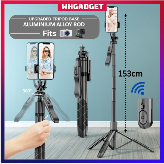 Urmax L16 1600mm Selfie Stick Tripod Stand Foldable Monopod Gimbal Stabilizer Multifunction ...