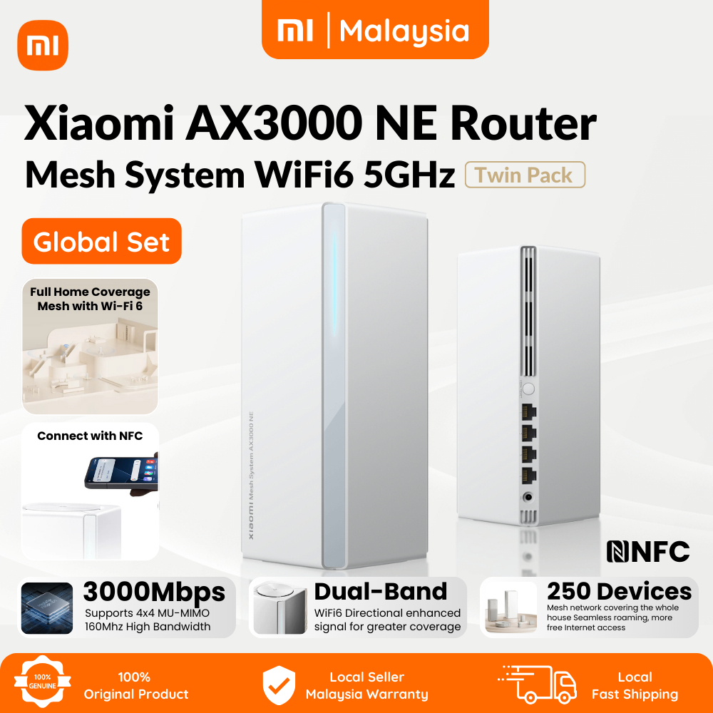 MY SET | Xiaomi AX3000 NE Router 5GHz Router Mesh WIFI 6 160MHz Gigabit Repeater 4 Antennas ...