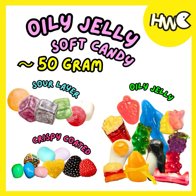 Trial Gula Masam Manis TRY A Little Oily Jelly Gummy Candy Quality 50g ...