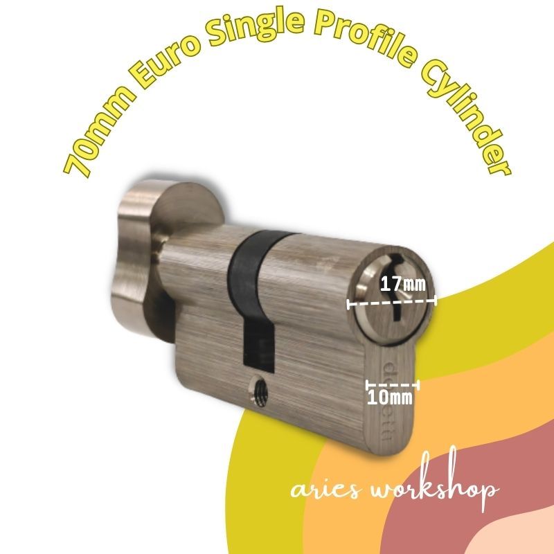 Euro Profile Cylinder / single profile cylinder 70mm Single Key Profile ...