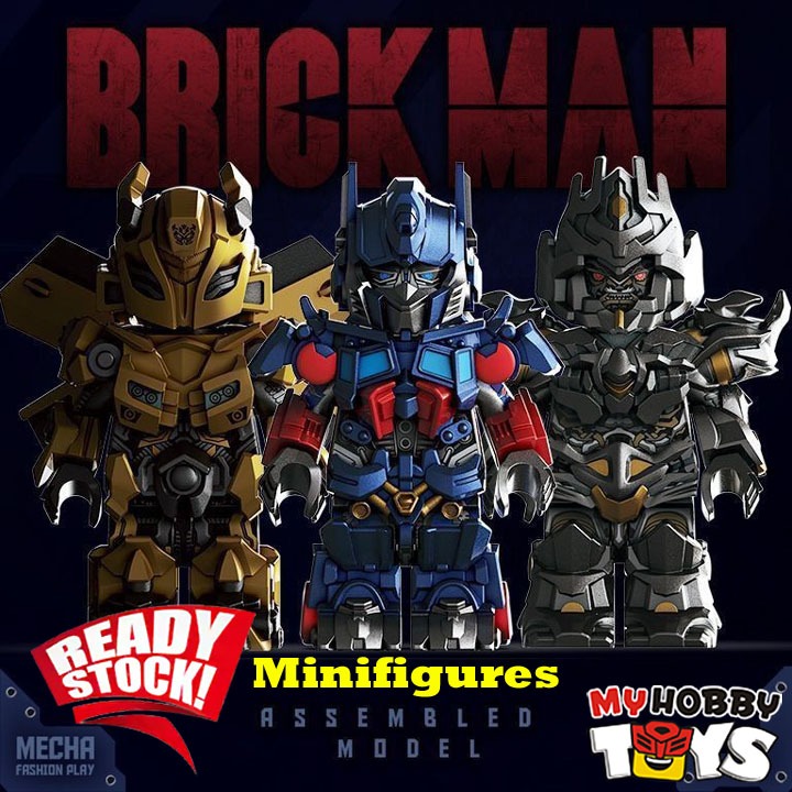 BrickMan Transformers Minifigures - Optimus Prime Bumblebee Megatron , Major brand brick ...