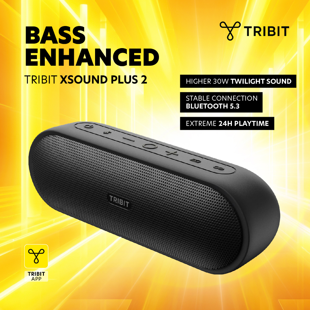 Tribit XSound Plus 2 Wireless Speaker 30W with XBass Bluetooth 5.3 ...