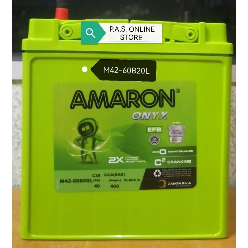 M42L-60B20L AMARON ONYX EFB BATTERY | Shopee Singapore