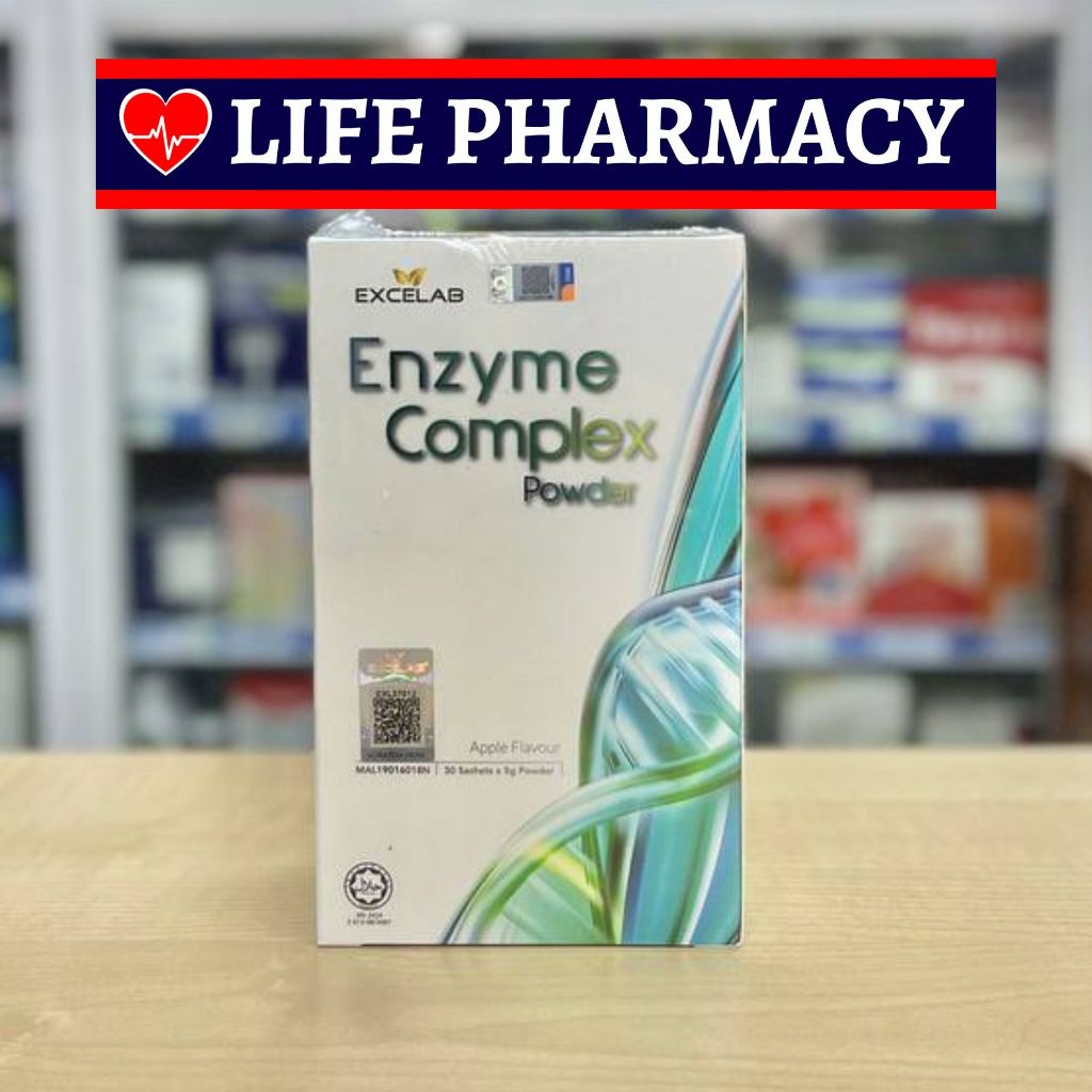 [HALAL & KKM APPROVED] Excelab Enzyme Complex Powder Apple Flavour 30 ...