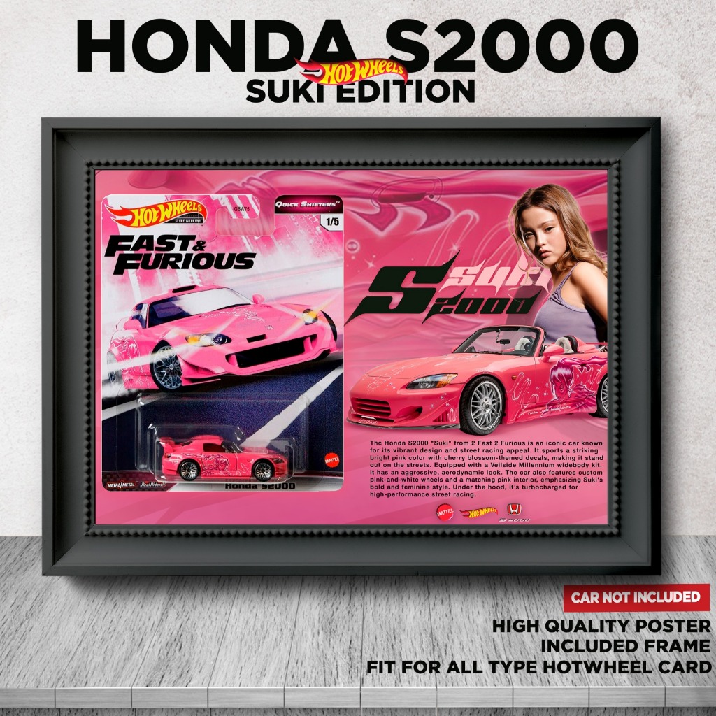 Frame Hotwheels Honda S2000 Suki Edition Poster | Shopee Singapore