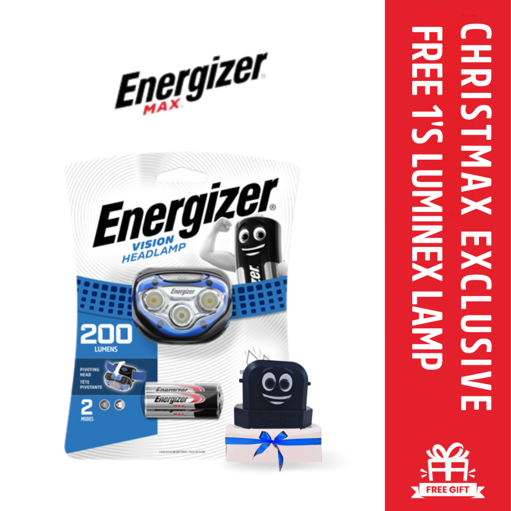 ENERGIZER VISION HEADLIGHT (200 Lumens) AAA Outdoor Hands-Free - FOC ...