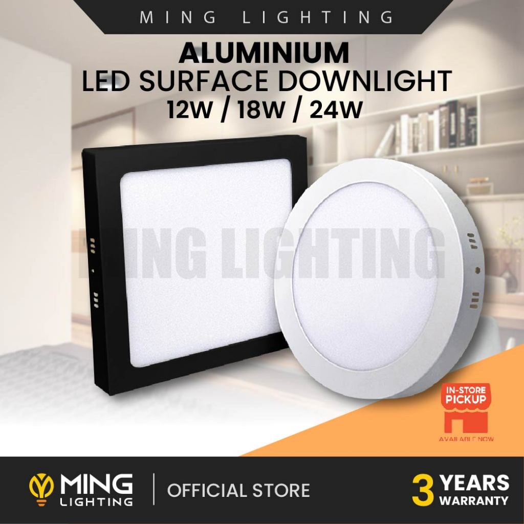 Aluminium LED Surface Downlight 12W 18W 24W Mounted Ceiling Lights Down ...