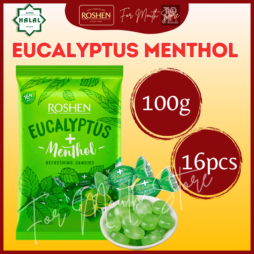 100GM ROSHEN Candy Menthol Mint Gula Gula Viral Sejuk Pudina Eucalyptus ...