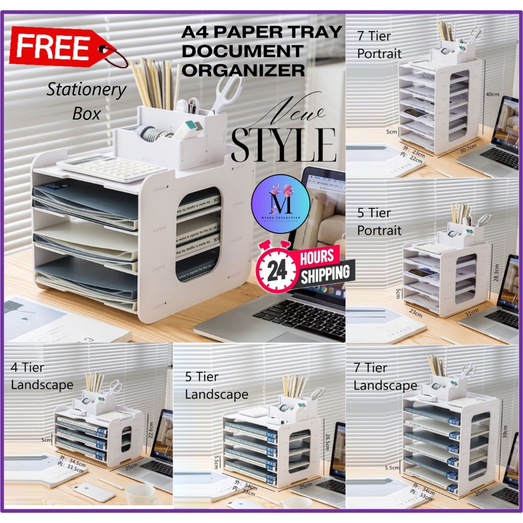 A4 Rack A3 Rack Paper Tray Document Rack Desktop Paper A4 Organizer ...
