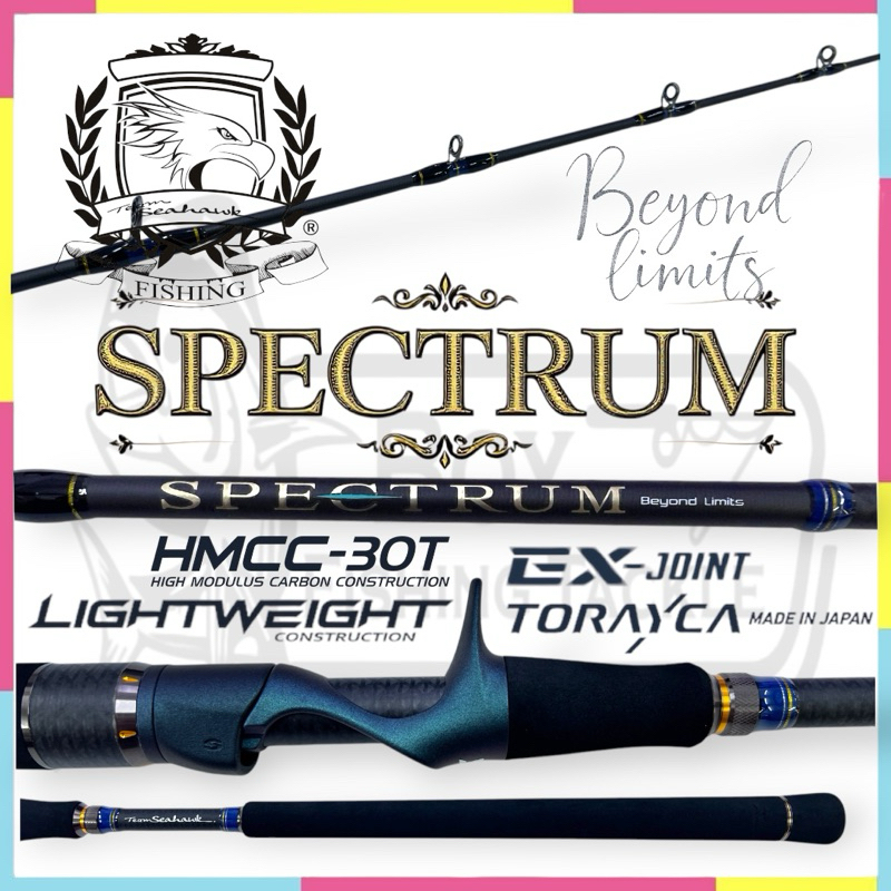 2025 TEAM SEAHAWK SPECTRUM Jigging Spinning Baitcasting Fishing Rod ...