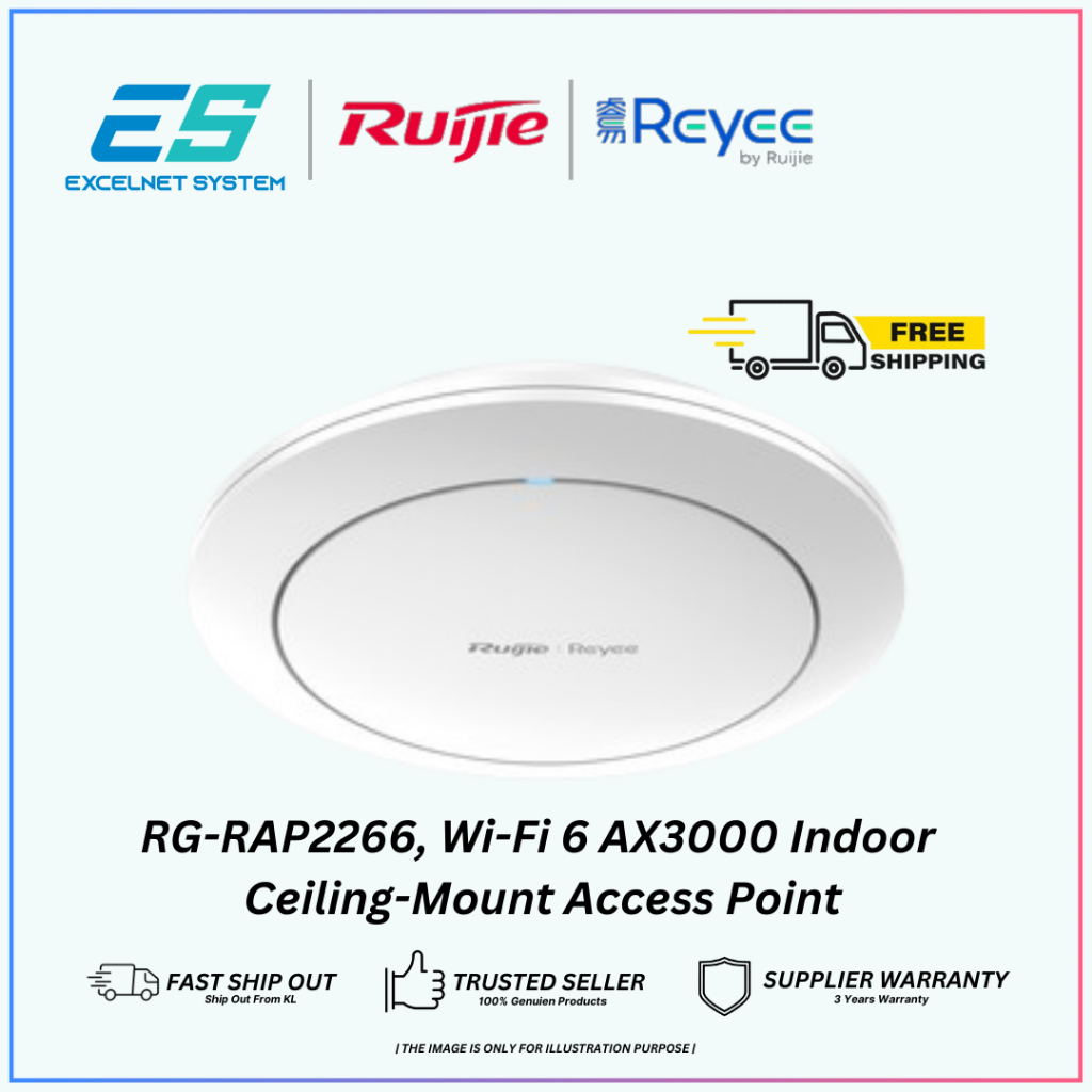 Ruijie Reyee RG-RAP2266, Wi-Fi 6 AX3000 Indoor Ceiling-Mount Access ...
