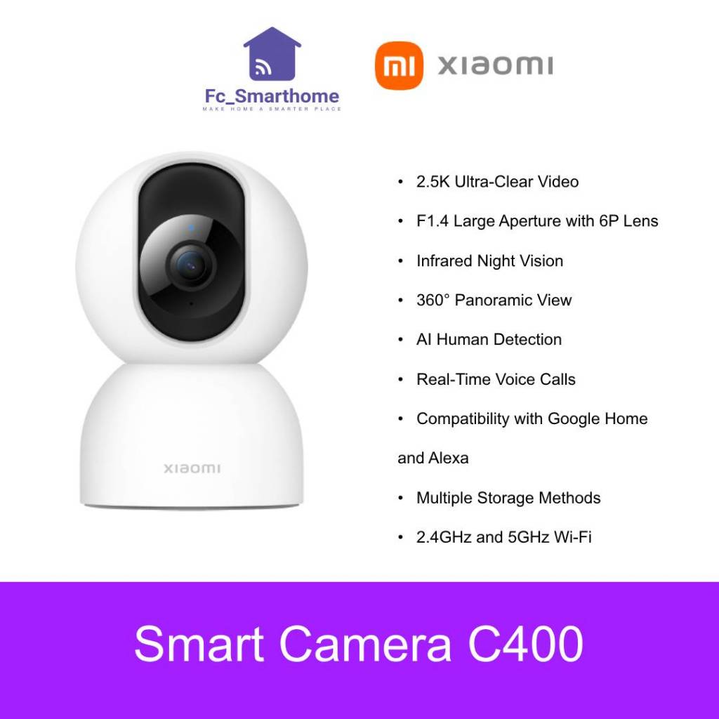 Xiaomi Smart Camera C400 | 2.5K Ultra HD | AI Detection | Real-Time ...