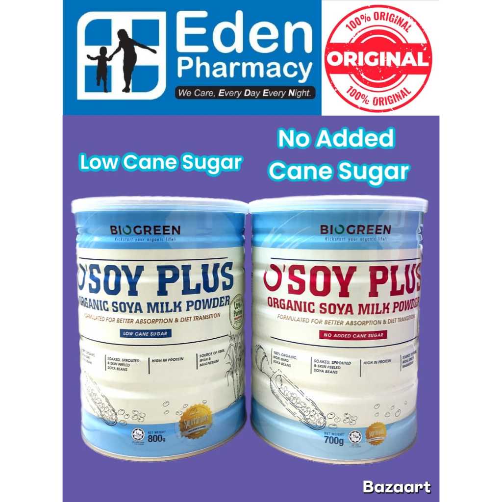 Biogreen O'Soy Plus Organic Soya Milk Powder (1 X 800g) | Shopee Singapore