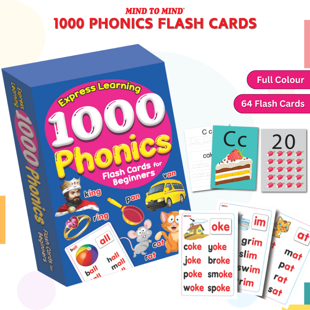 Express Learning 1000 Phonics Flash Cards For Beginners | Flash Card ...