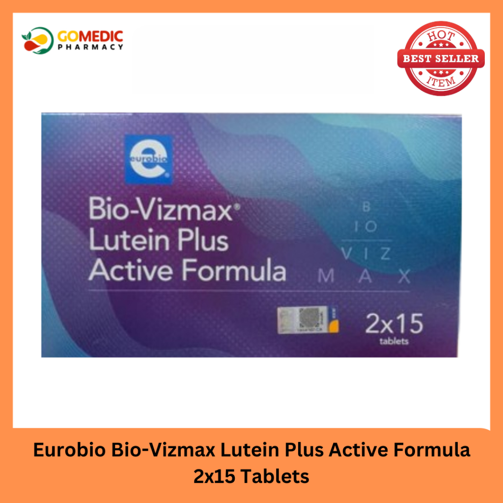 Eurobio Bio-Vizmax Lutein Plus Active Formula 2x15 Tablets | Shopee ...