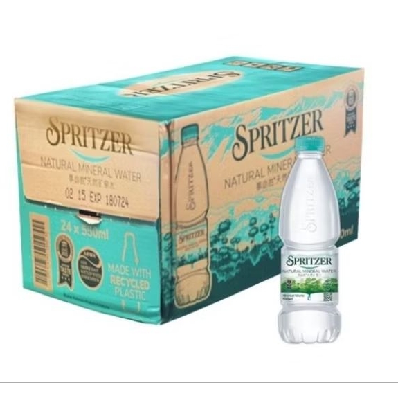SPRITZER Natural Mineral Water 1Cartoon(24X550ml) | Shopee Singapore