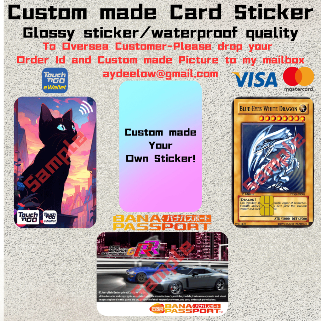 Custom Made Sticker - Normal/TNG/Banapassport logo Card Design | Shopee ...