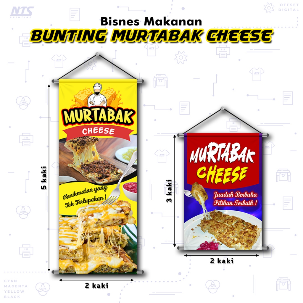 DESIGN Bunting Murtabak Cheese - Tebal / Kalis Air / Lasak/ Peniaga ...