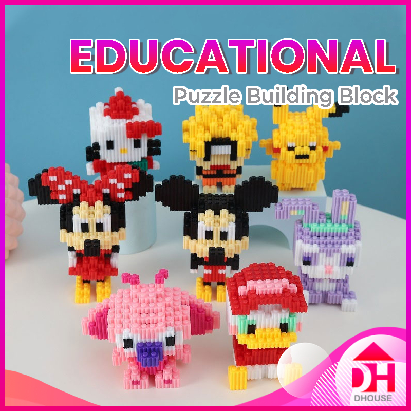 Cartoon Brick Nano Block Cute Toys DIY Mini Building Block Connection ...