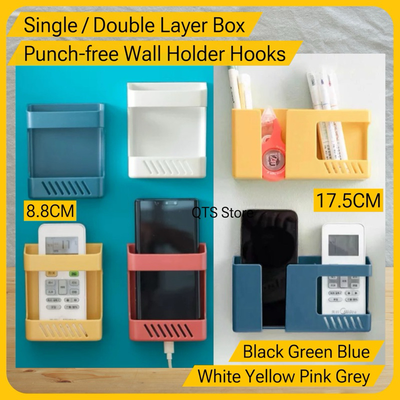 Single/Double Layer Wall-mounted Organizer Box/TV Remote Control ...