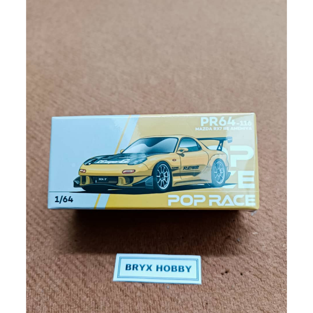 Pop Race Mazda RX-7 (FD3S) Re-Amemiya Widebody PR640116 Yellow (1-64) | Shopee Singapore
