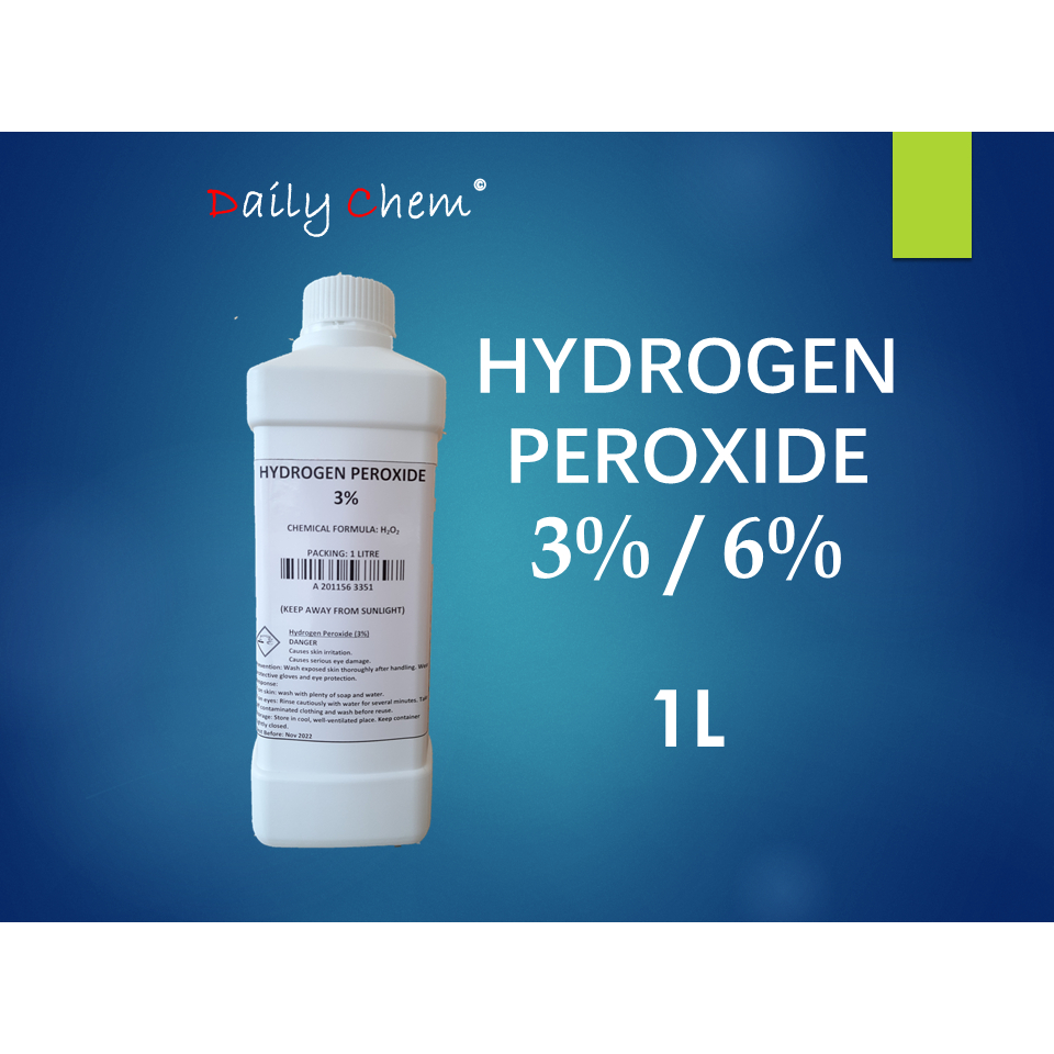 Hydrogen proxide 3% (1L) & Hydrogen proxide 6% (1L) | Shopee Singapore