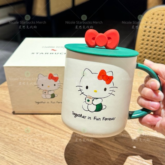 Starbucks x Hello Kitty Ceramic Mug with Lid • Starbucks x Hello Kitty ...