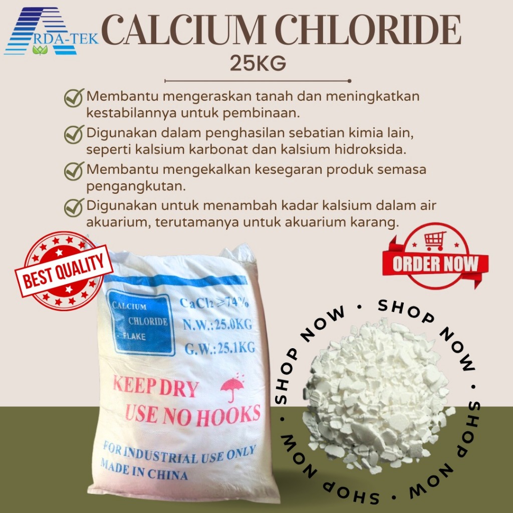 CALCIUM CHLORIDE X 25 KG / PH REGULATION / WATER QUALITY / DISEASE ...