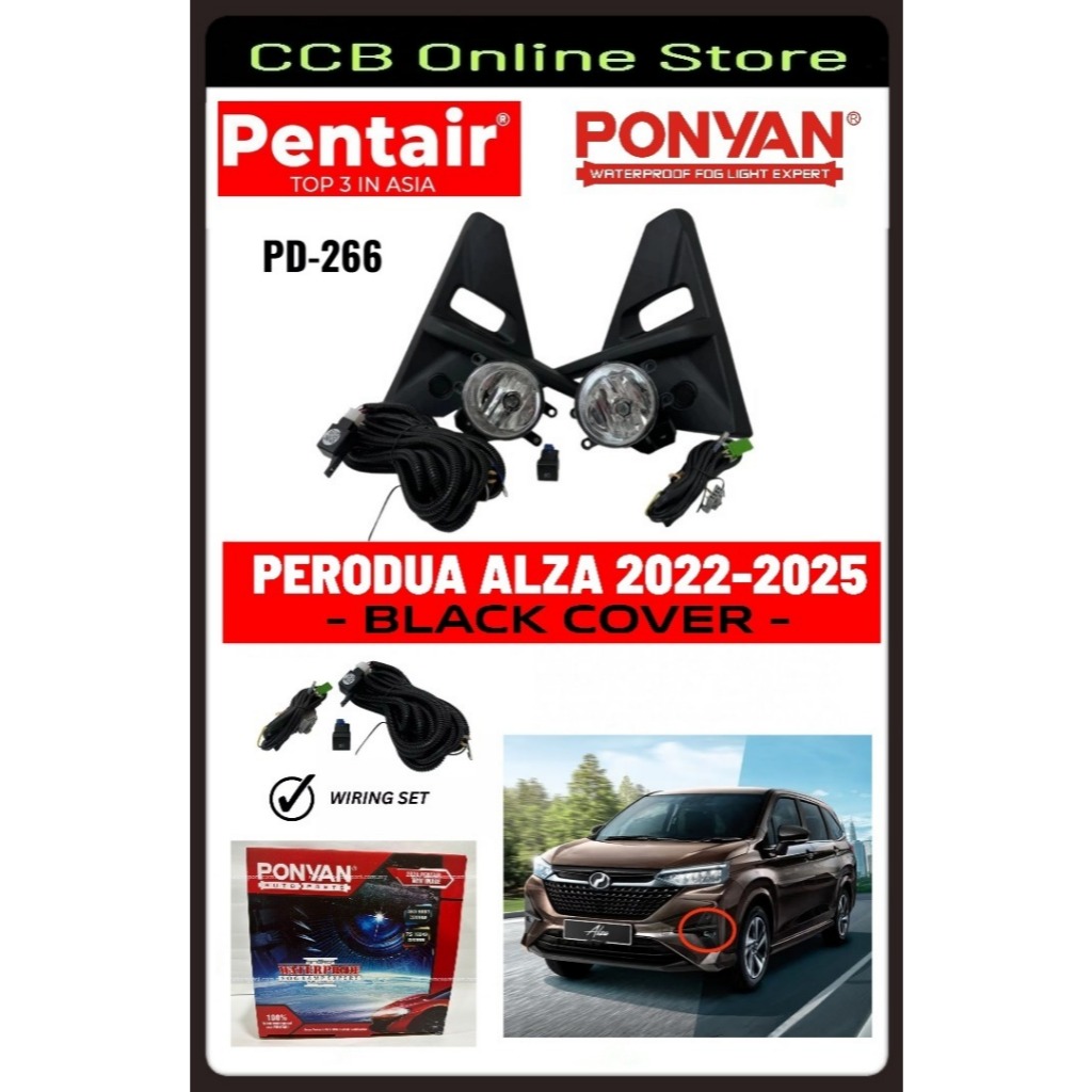 Pentair PONYAN PD-266 Perodua Alza 2022-2025 Fog Lamp with Wire ...