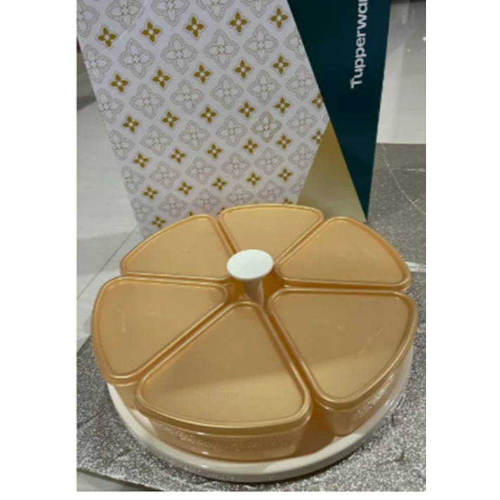 tupperware carousel gold colour 6 compartment ( 200ml each ) | Shopee ...
