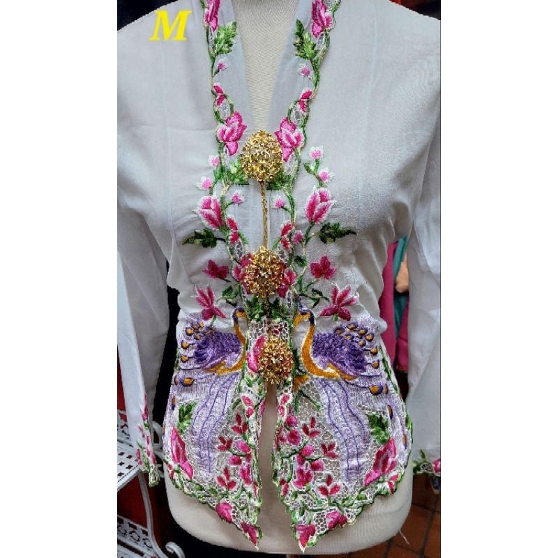 Kebaya Sulam Nyonya Embroidery Traditional Hand Made (M) | Shopee Singapore