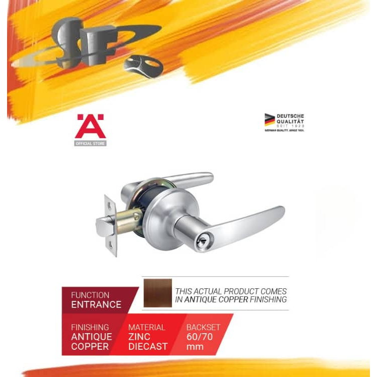 LEVER HANDLE CYLINDRICAL LOCK HAFELE (GERMANY) | Shopee Singapore