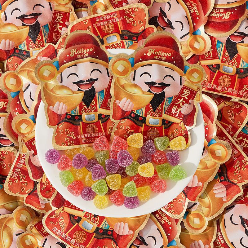 Fortune Prosperity Gummy Candy God of Fortune/Fortune Bag QQ Gummy ...