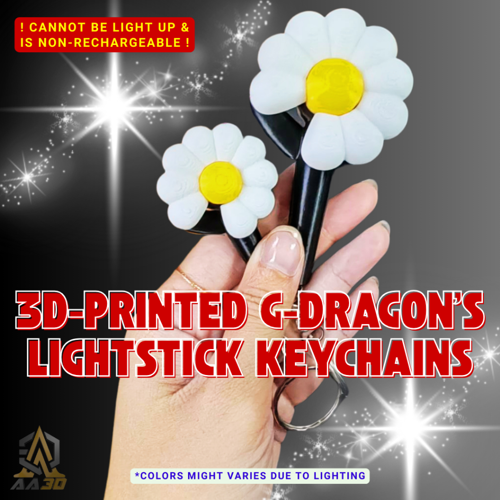 3D-Printed GD G-Dragon Mini Daisy Lightstick Keychain Keyring ...