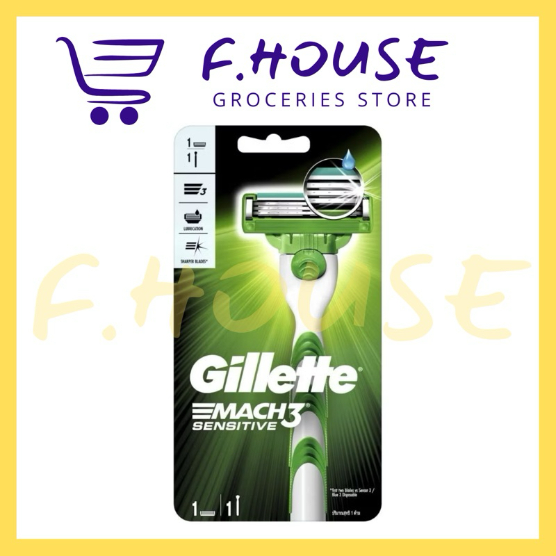 Gillette Mach3 Sensitive Razor (1 Handle + 1 Blade) | Shopee Singapore
