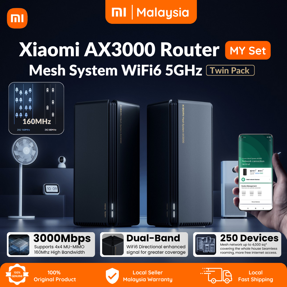 EN | Xiaomi Mi Router AX3000 Mesh WiFi 6 Network 5GHz Router Mesh ...