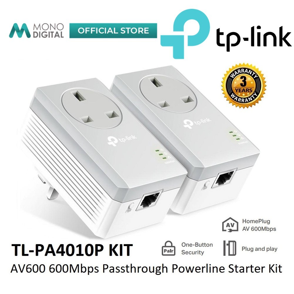 TP-LINK TL-PA4010P KIT AV600 (PASSTHROUGH) / TL-PA7017 KIT AV1000 ...