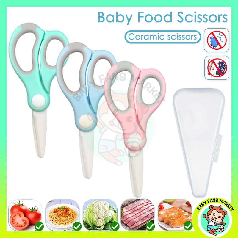 Ceramic Baby Food Scissors Multipurpose Portable Feeding Scissor Safe ...