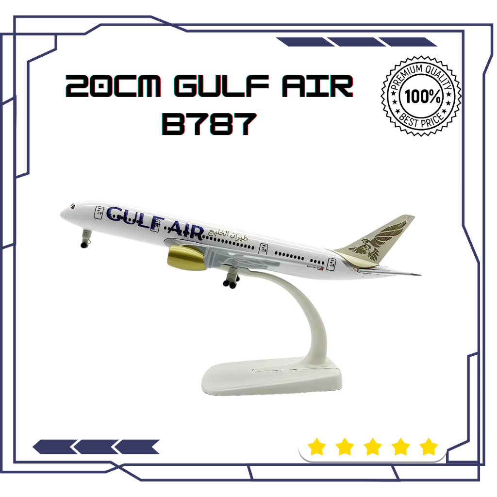 Koleksi Kapal Terbang Diecast Pesawat 20cm Gulf Air Airlines Boeing ...